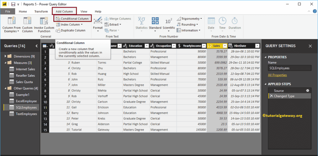 Add A Conditional Column In Power BI