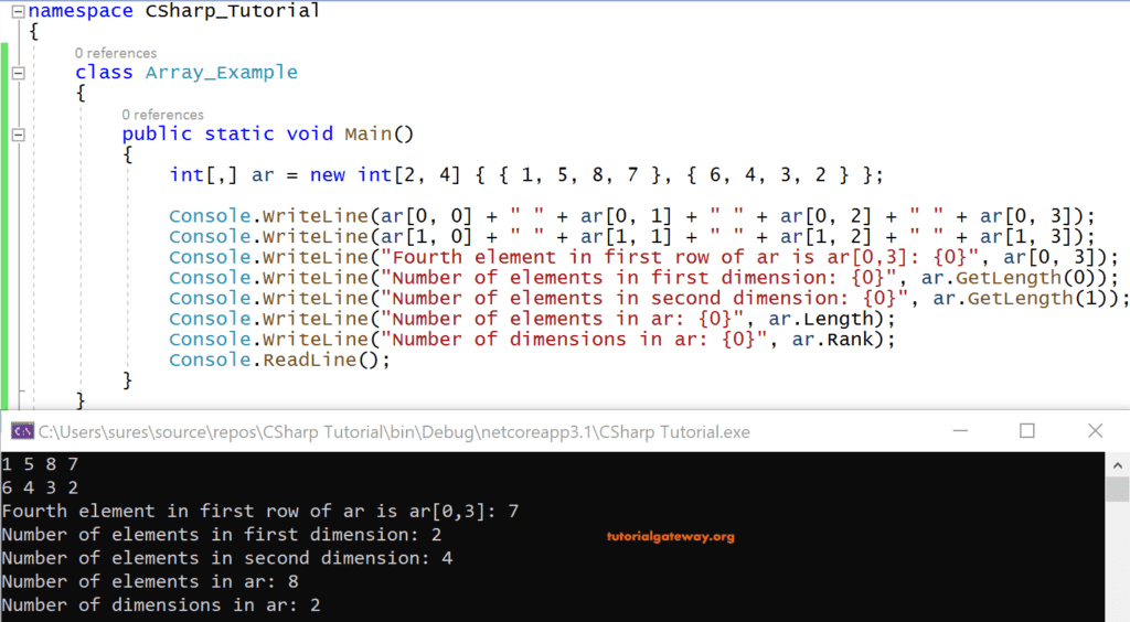 C Multi Dimensional Arrays