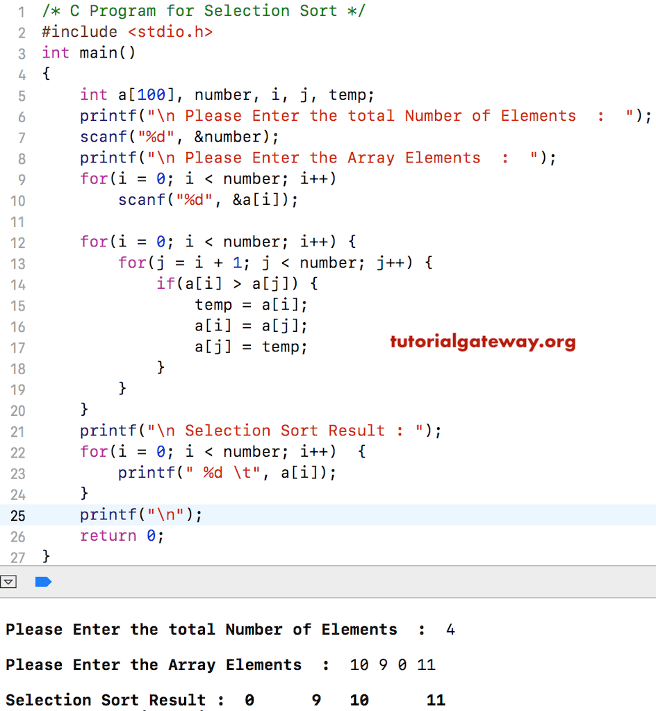 C Program For Sorting Element By Using Merge Sort Technique Youtube Riset
