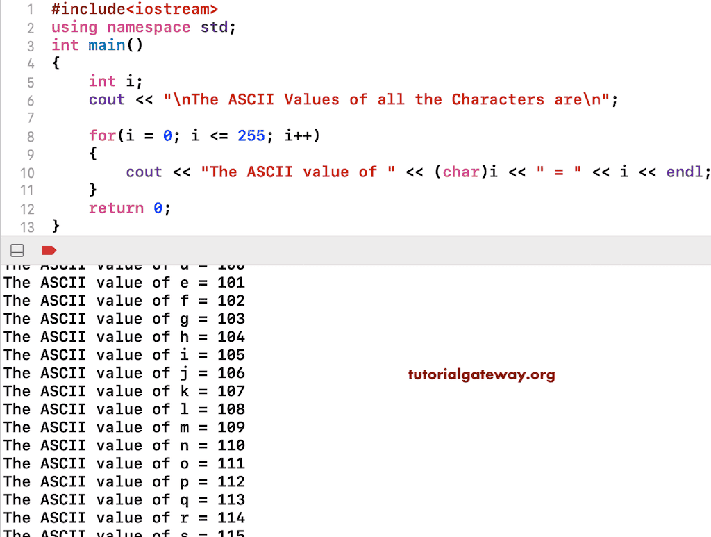 Alphabet Ascii Values In Python In Each Iteration Call Ord c To