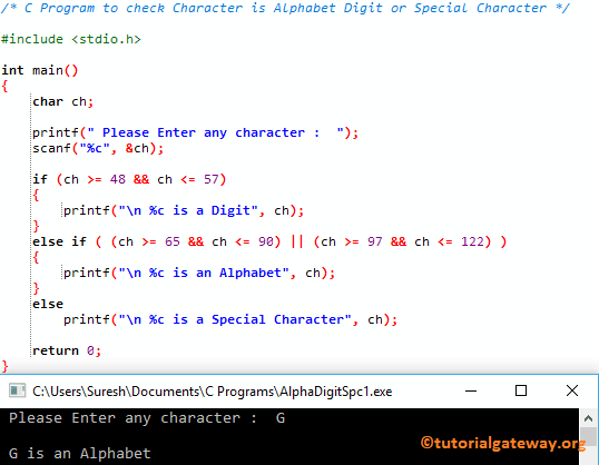 C Program To Check A Character Is Alphabet Or Not Check Alphabet Or Images