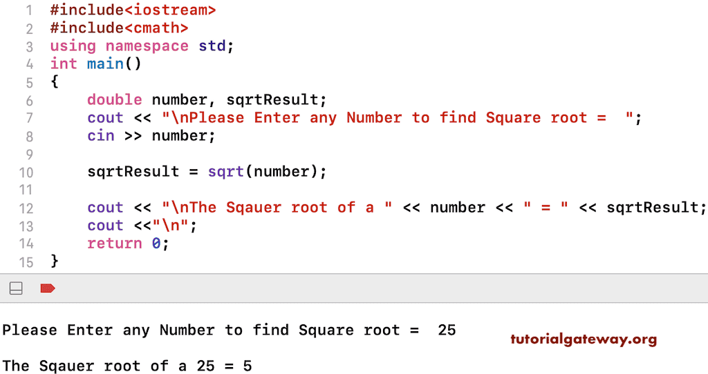 C Program To Find Square Root Of A Number
