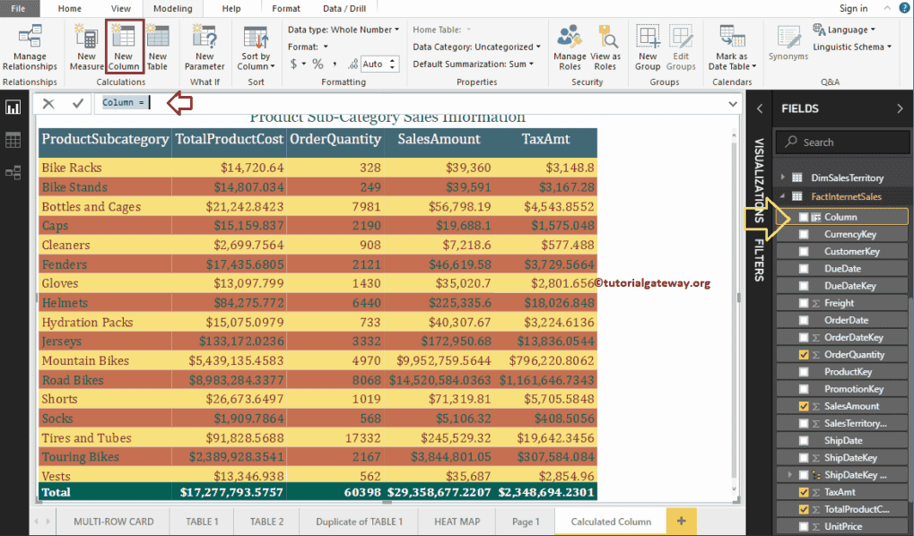 Create Calculated Columns In Power BI