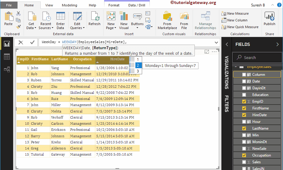Power BI DAX Date Functions