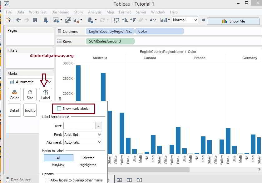 How To Add Data Labels In Tableau Reports