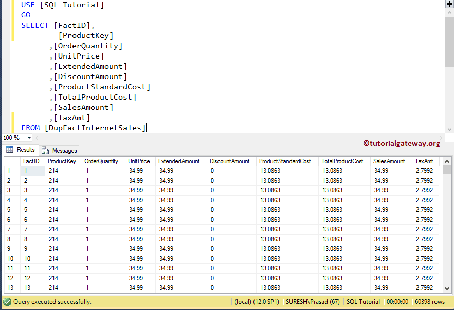 Delete Duplicate Rows In SQL Server