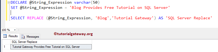 How To Replace String In SQL Server