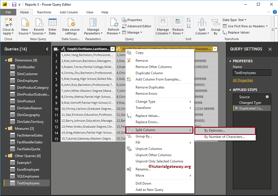 How To Split Columns In Power BI