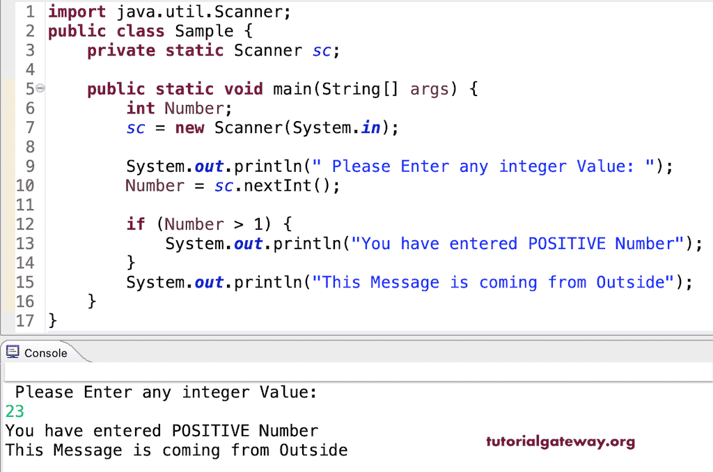 Java If Statement
