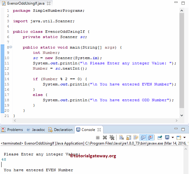 Write A Java Program To Check Whether A Given Number Is Even Or Odd Images