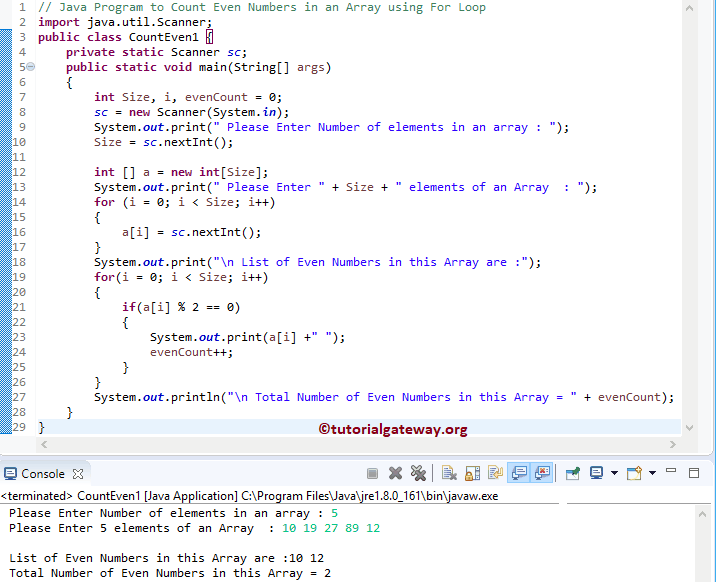 C Program To Count Positive Negative Even And Odd Numbers In An Array 