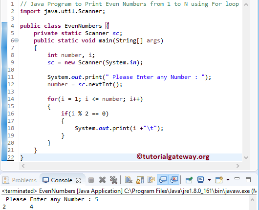 Java Program To Print Even Numbers From 1 To N Images