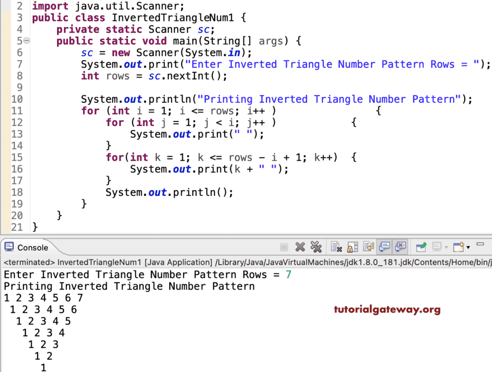 Java Program To Print Number Patterns Lanper