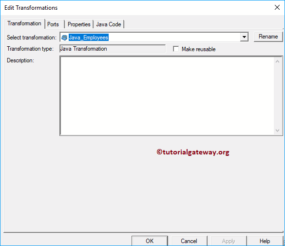 Java Transformation in Informatica