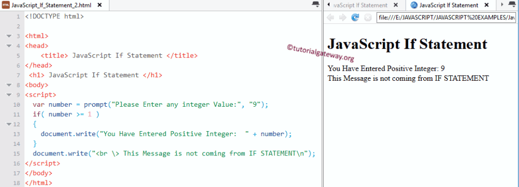 If Else Condition In Javascript Tutorial For Beginners