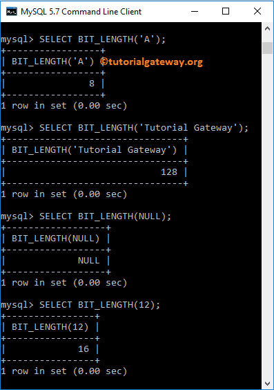 MySQL BIT LENGTH Function LaptrinhX