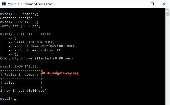 Mysql Create Table Shoppingdop