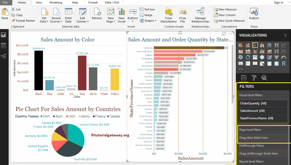 Power BI Page Level Filters