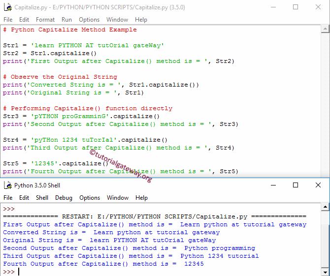Python Capitalize Method