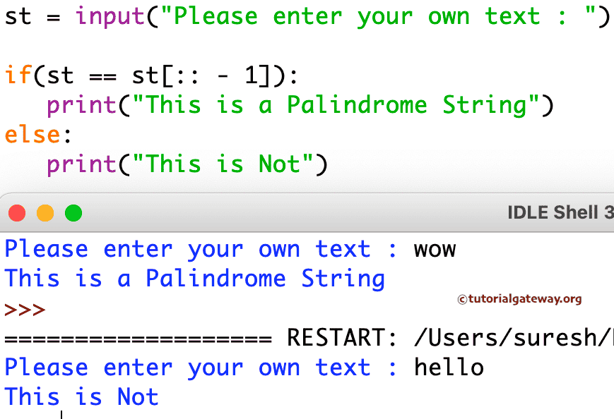 Python Program To Check Whether A Number Or String Is Palindrome Or Not 