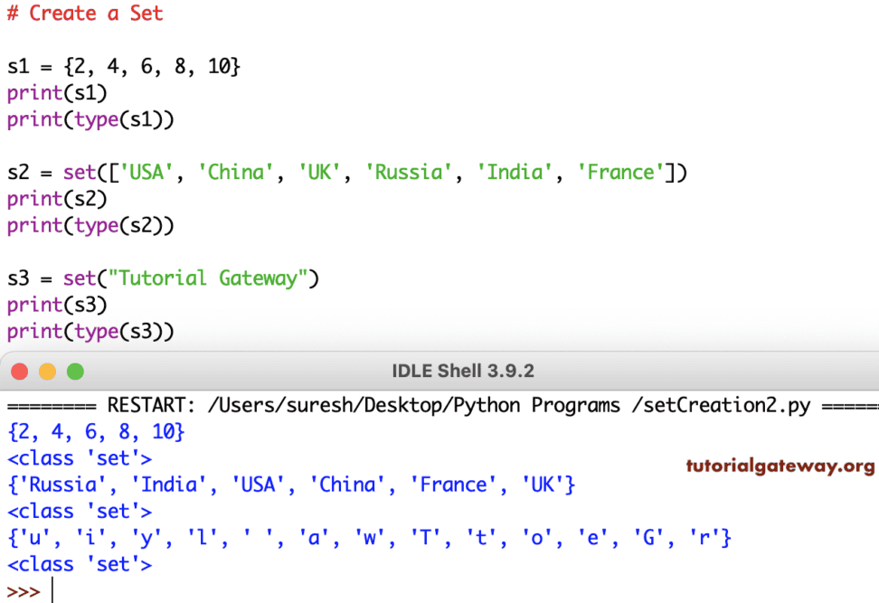 Funeral Excrete Generation How To Create A Set In Python Impolite
