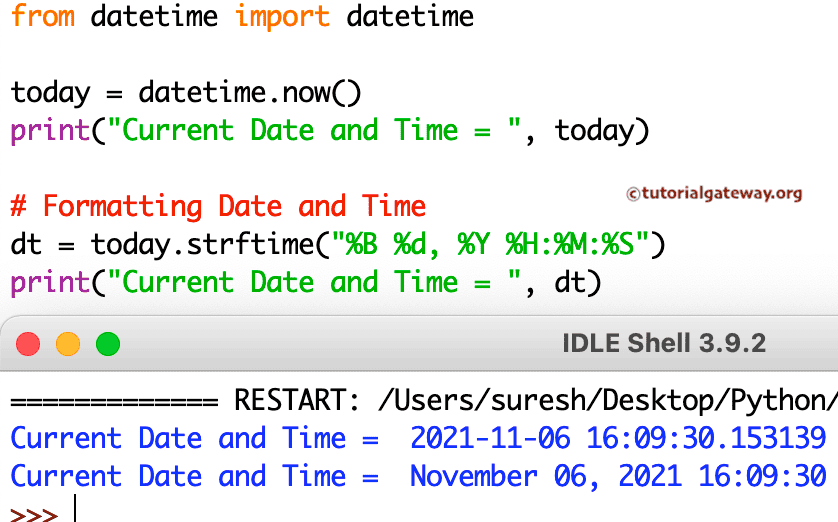 Print Current Date And Time In Python Python Program Youtube Mobile 