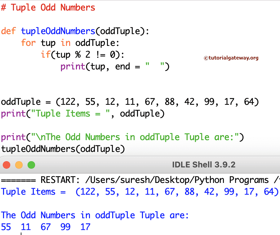 Python Program To Print Odd Numbers In Tuple Hot Picture