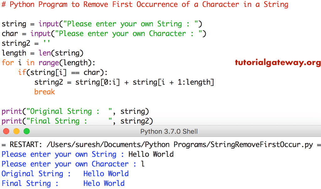 How To Remove Character From String In Python Tutorial With Example Riset