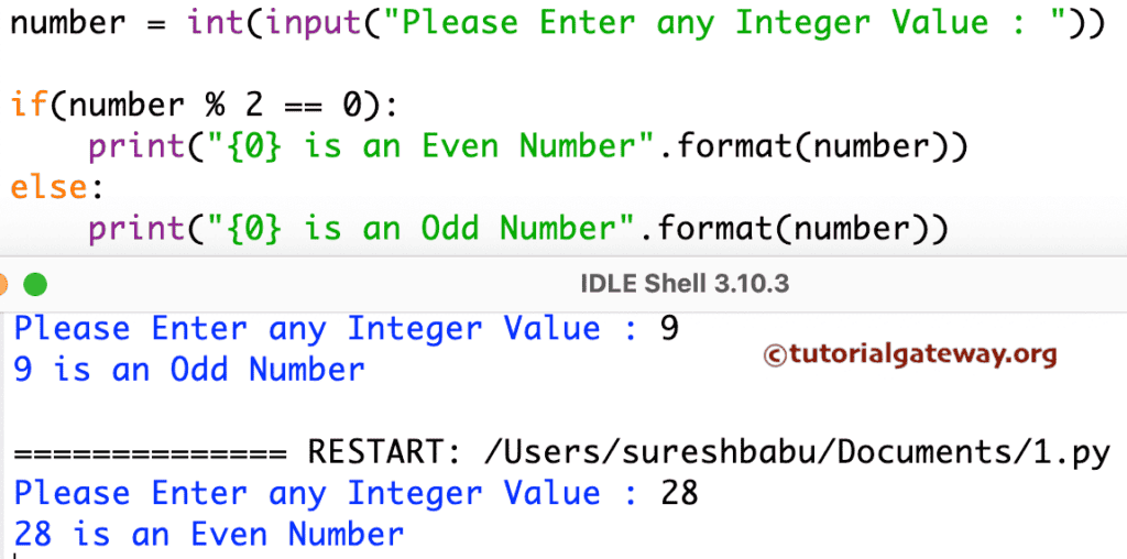 Python Program To Check If A Number Is Odd Or Even Python Program To Check If A Number Is Odd Or Even