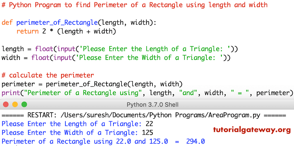How To Calculate Perimeter Of A Rectangle