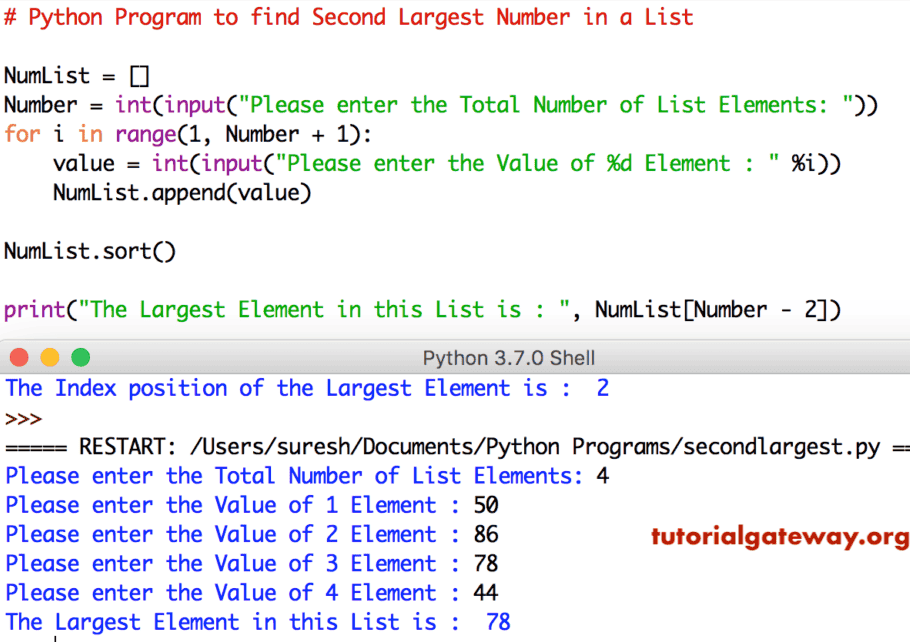 Index Of Element In List Python Slide Share
