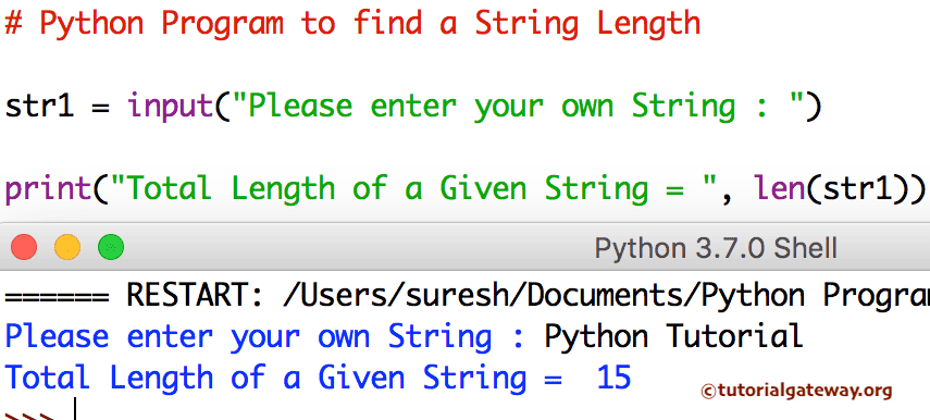 Python Program To Calculate The Length Of A String Mobile Legends