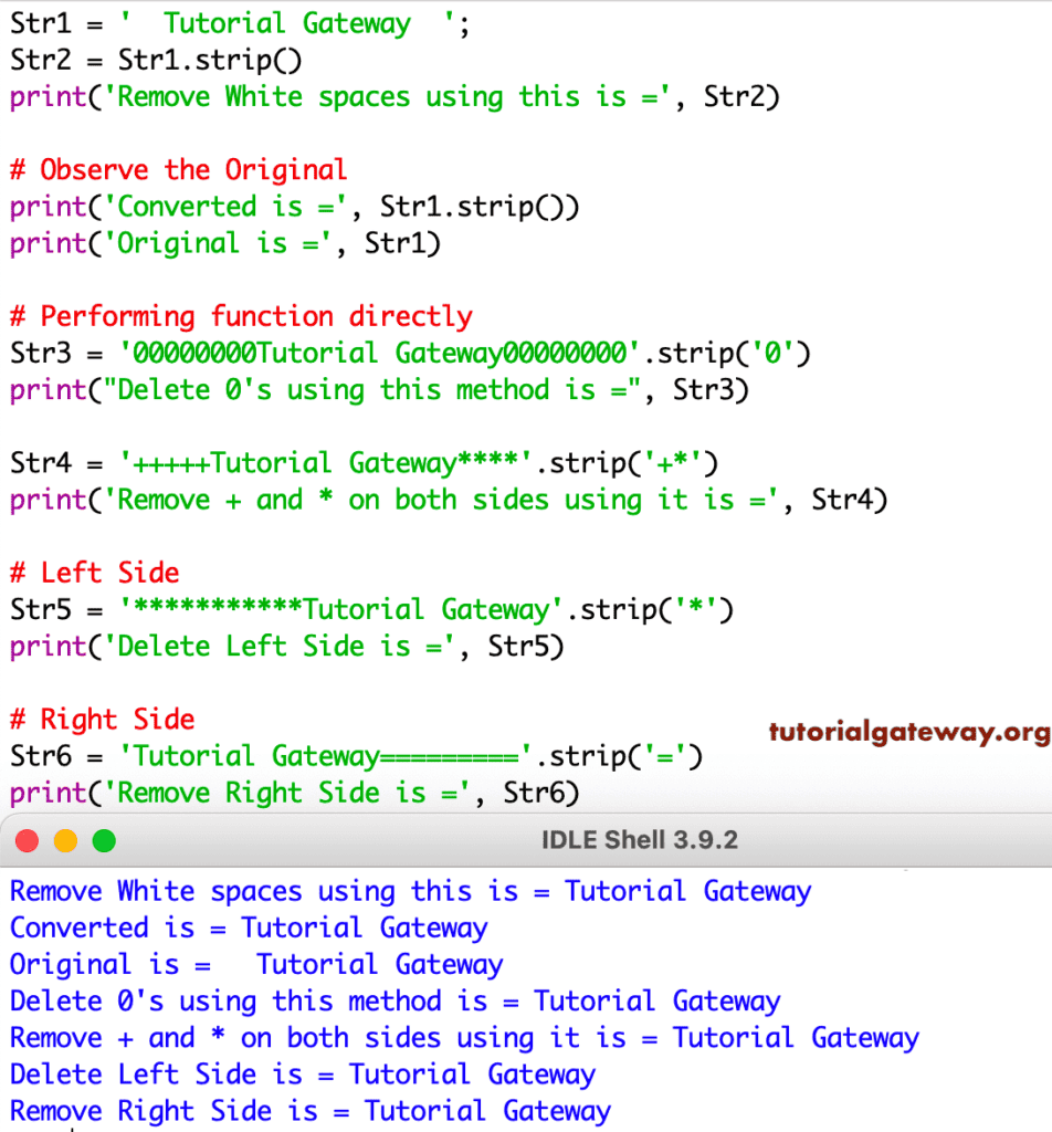 Python Strip