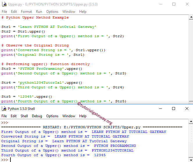 Python Upper Function