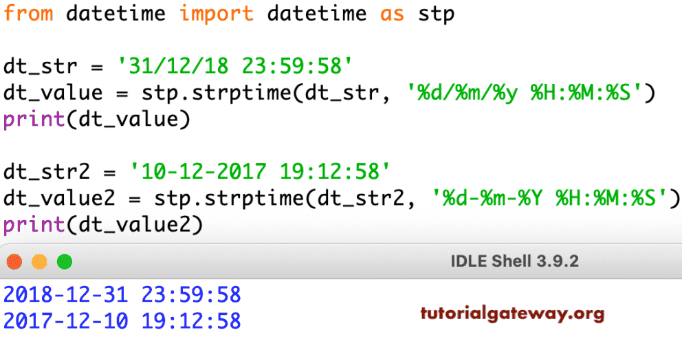 Python Strptime
