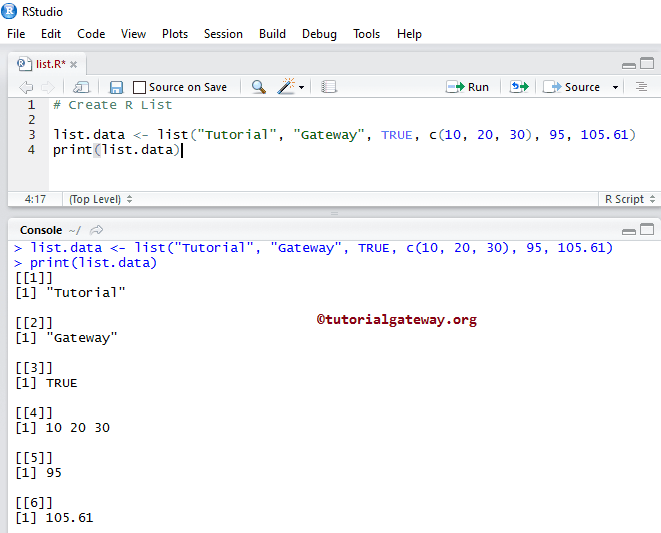 R List