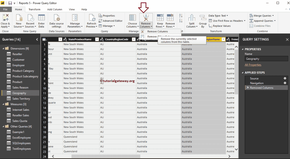 Remove Or Reorder Columns In Power BI LaptrinhX