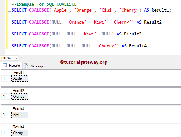 SQL COALESCE Function