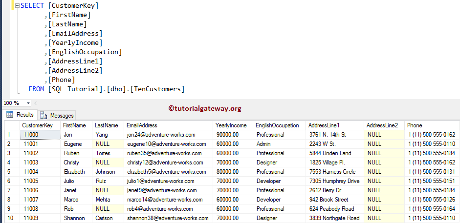 SQL IS NOT NULL