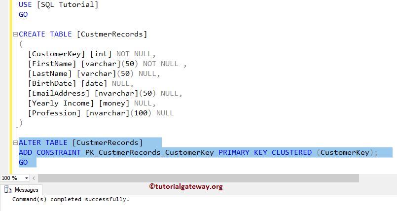 Primary Key In Sql Sql Insert Primary Key Value Singapp