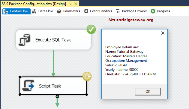 SSIS Package Configuration Using XML Configuration File