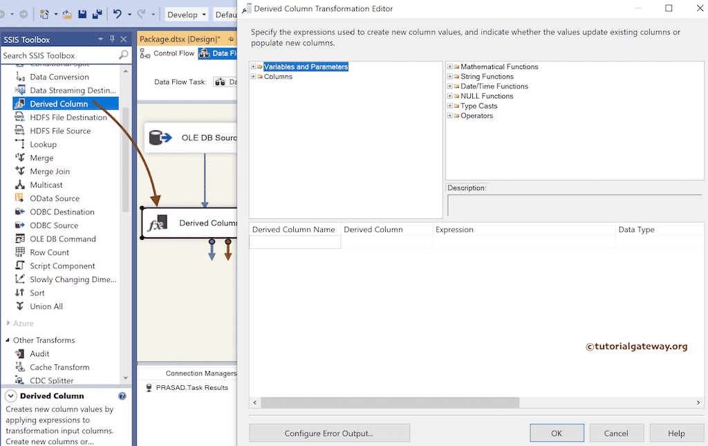 Ssis Replace Sql Table Nulls Using Derived Column