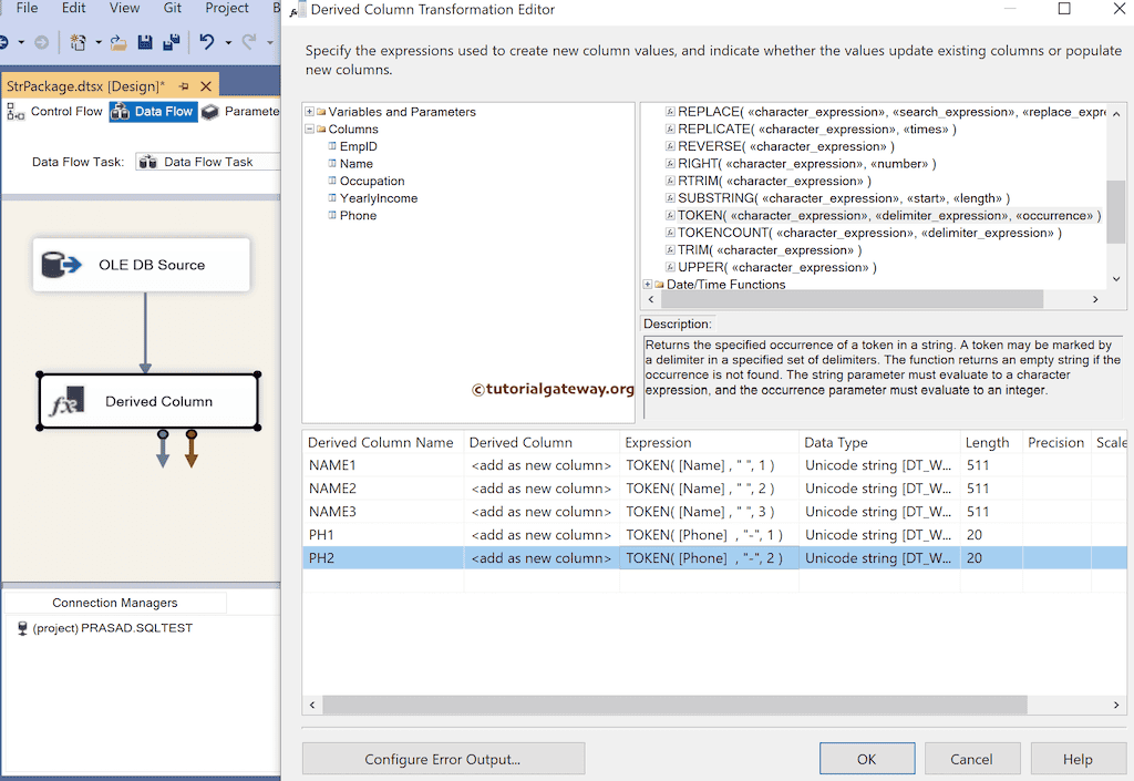 Ssis Token Function 5059