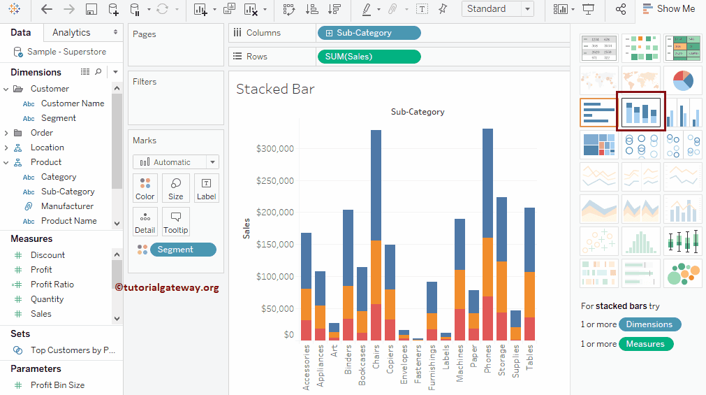 Stacked Bar Chart In Tableau