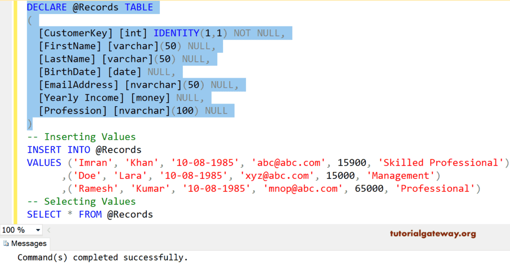34 Temporary Tables And Table Variable Sql Information In Server Tech