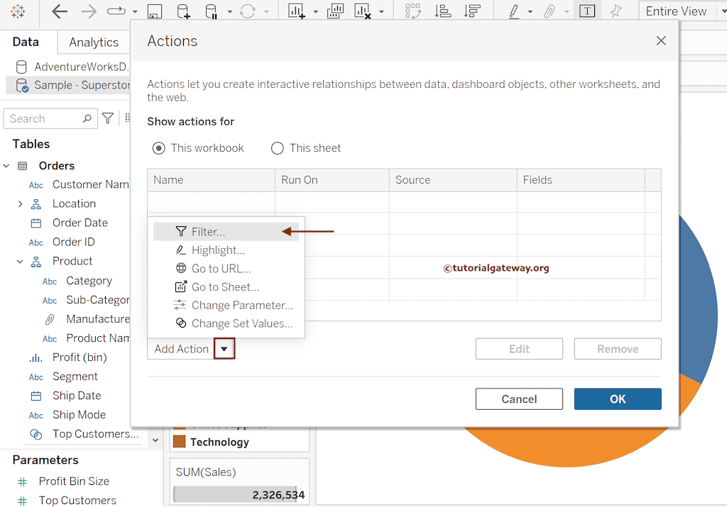 Tableau Action Filters Tableau Action Filters