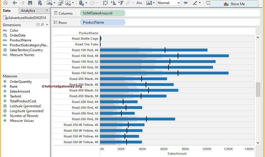 How To Create Tableau Bullet Graph