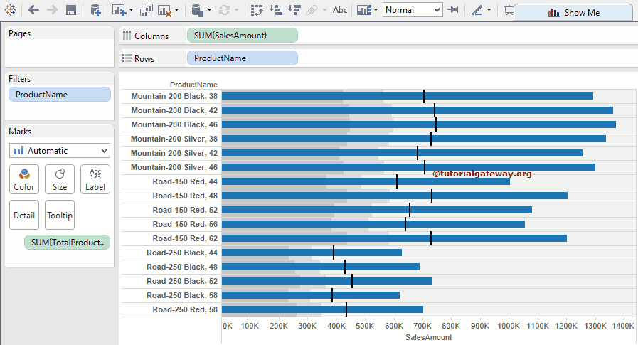 How To Create Tableau Bullet Graph