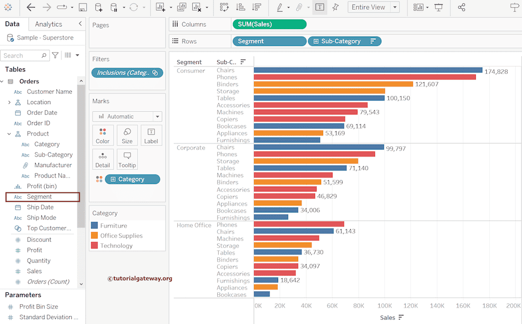 Tableau Keep and Exclude filter options