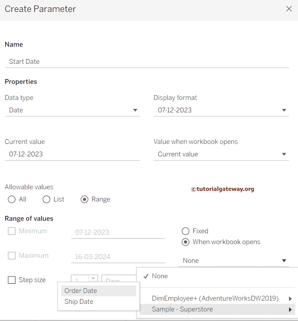 Tableau Start and End Date Filter using Parameter Tableau Start and End Date Filter using Parameter